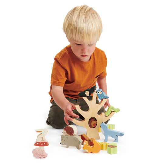 Harrison2Inspire-Stacking Forest Tree Trunk with Animals - set of 19 ...